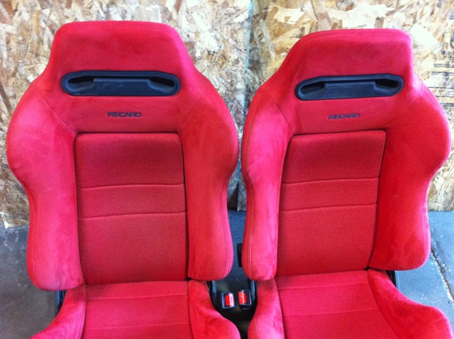 JDM RED RECARO DC2 EK9 FRONT PAIR OEM TYPE-R CLEAN SEATS 1994-2001 ...