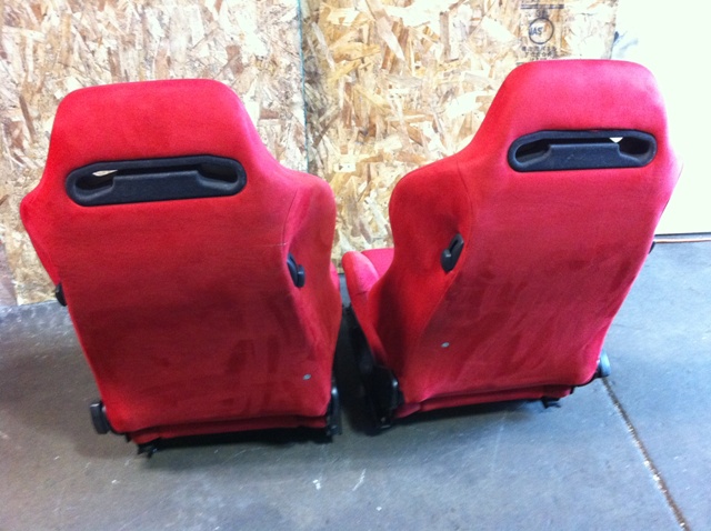 JDM RED RECARO DC2 EK9 FRONT PAIR OEM TYPE-R CLEAN SEATS 1994-2001 ...