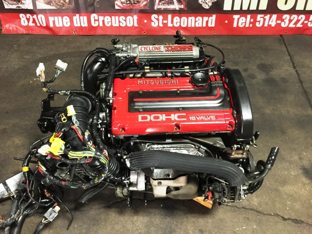 JDM MITSUBISHI 4G63T TURBO CYCLONE 6 BOLT ENGINE WITH MT 5 SPEED AWD ...