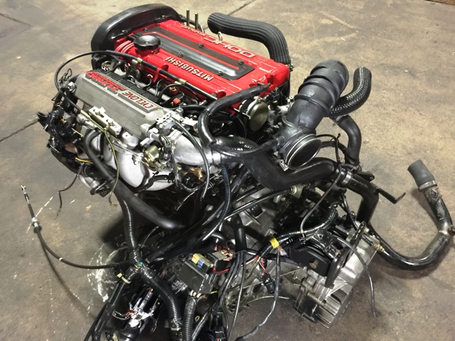 JDM MITSUBISHI 4G63T TURBO CYCLONE 6 BOLT ENGINE WITH MT 5 SPEED AWD ...
