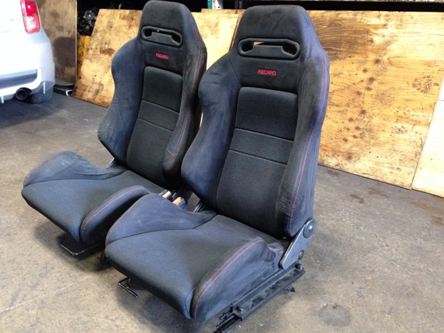 JDM BLACK RECARO FRONT SEATS OEM TYPE-R 1994-2001 DC2 EK9 PAIR SEATS ...