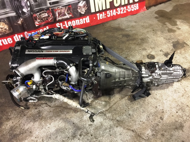 JDM NISSAN SKYLINE GTR R33 BNR33 RB26DETT COMPLETE ENGINE TWIN TURBO 5 SPEED MT AWD TRANSMISSION ...