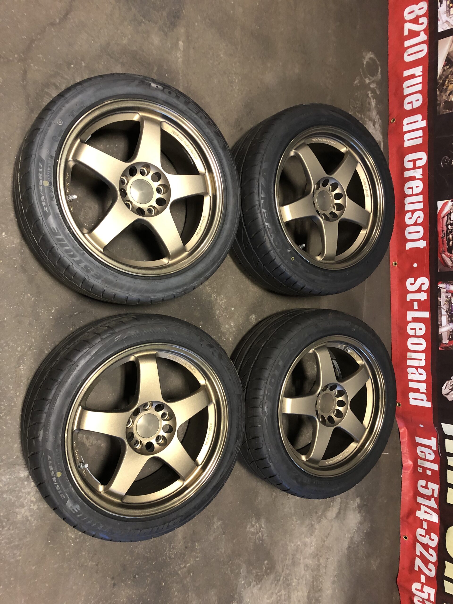 JDM NISMO LM GT4 BRONZE 17 INCH WHEELS FOR SALE MAGS BRIDGESTIONE ...