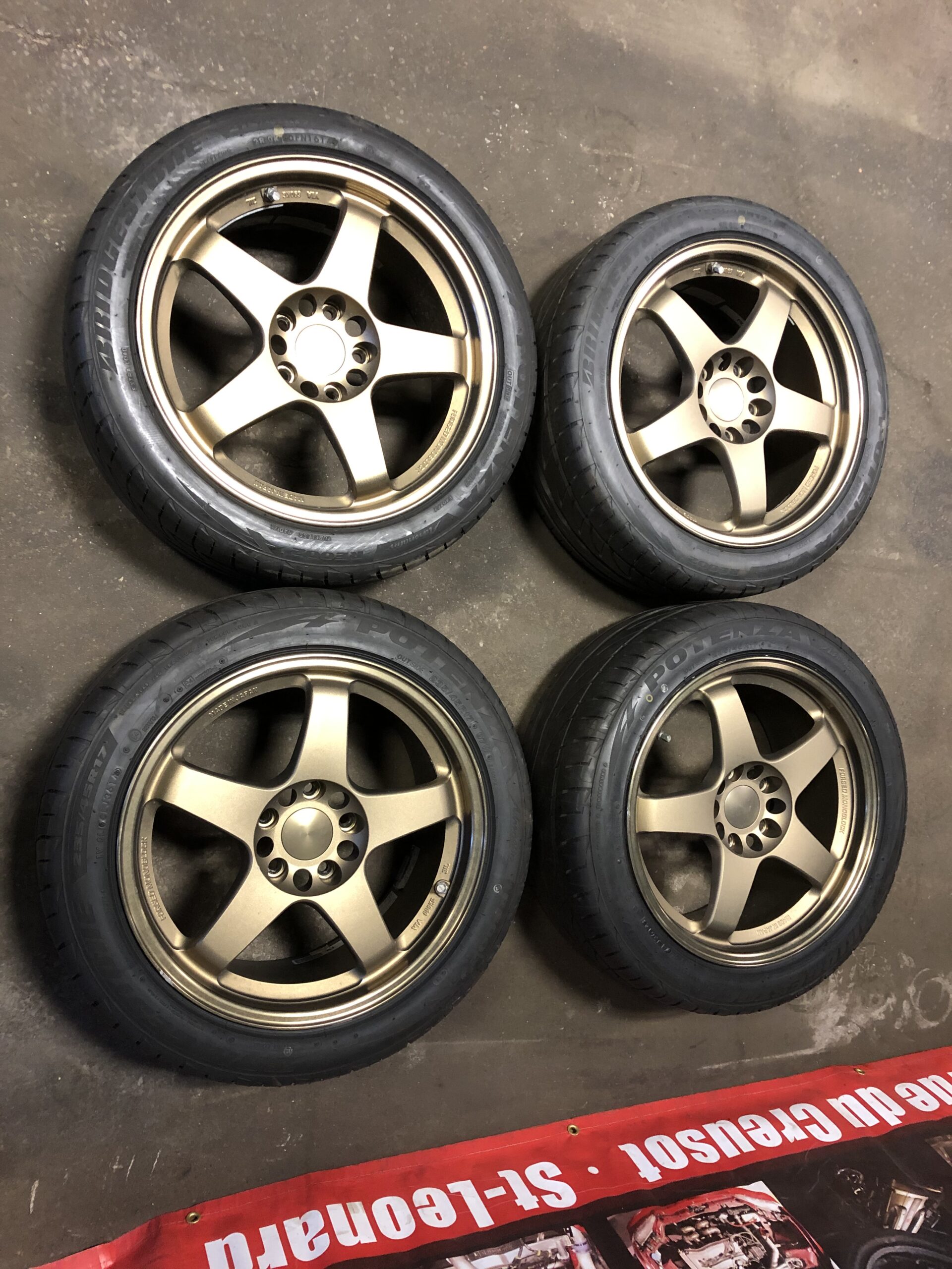 JDM NISMO LM GT4 BRONZE 17 INCH WHEELS FOR SALE MAGS BRIDGESTIONE ...