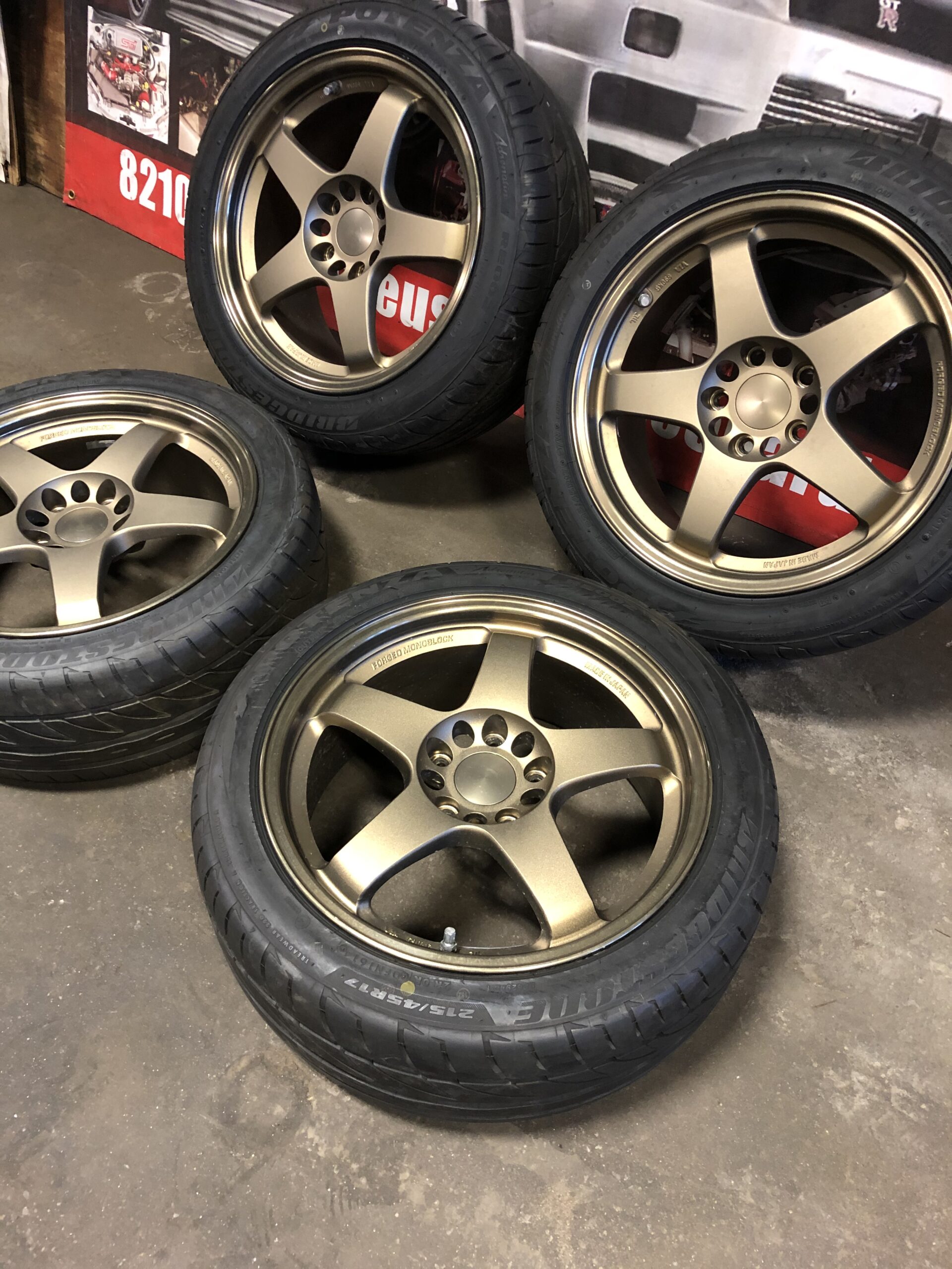 JDM NISMO LM GT4 BRONZE 17 INCH WHEELS FOR SALE MAGS BRIDGESTIONE ...