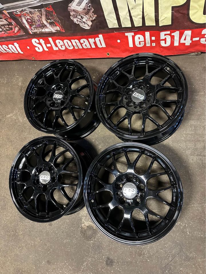BBS RG718 17 INCH BLACK MAGS FOR SALE 5X114.3 FORGED 17X8.0JJ OFFSET 35 ...