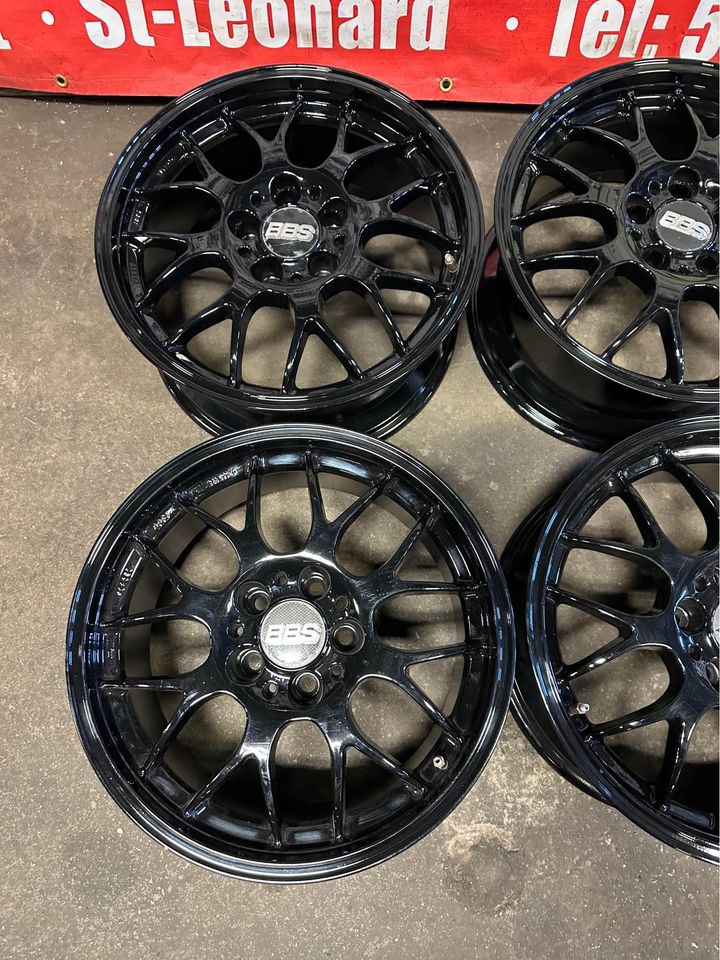 BBS RG718 17 INCH BLACK MAGS FOR SALE 5X114.3 FORGED 17X8.0JJ OFFSET 35 ...