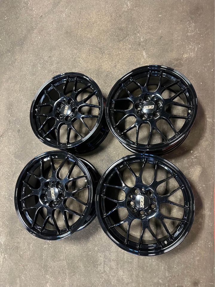 BLACK FORGED WHEELS BBS RG738 18 INCHES 5x114.3 MAGS 18X7.5JJ OFFSET 45 ...