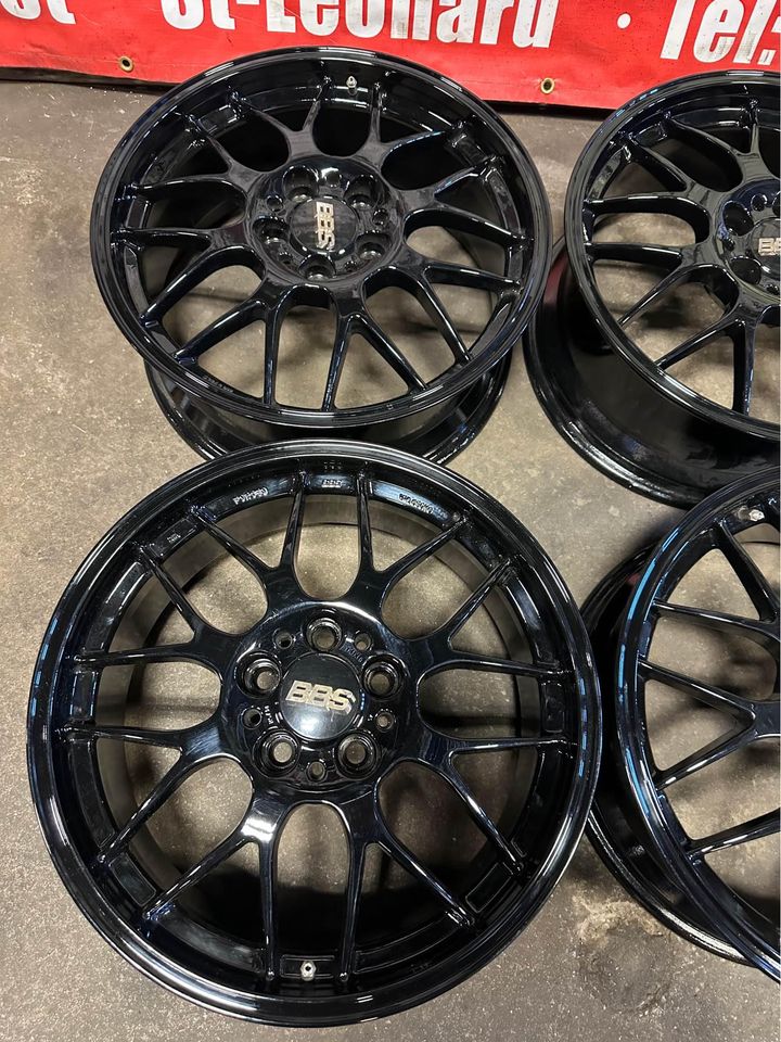 BLACK FORGED WHEELS BBS RG738 18 INCHES 5x114.3 MAGS 18X7.5JJ OFFSET 45 ...